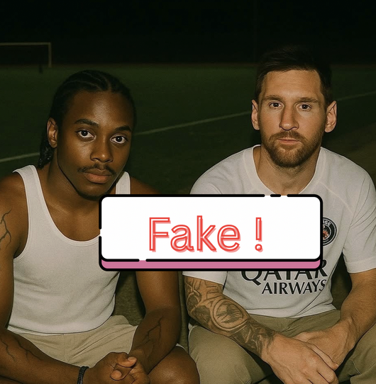 Viral photo of Sierra Leonean TikToker with Lionel Messi, Al-generated ...
